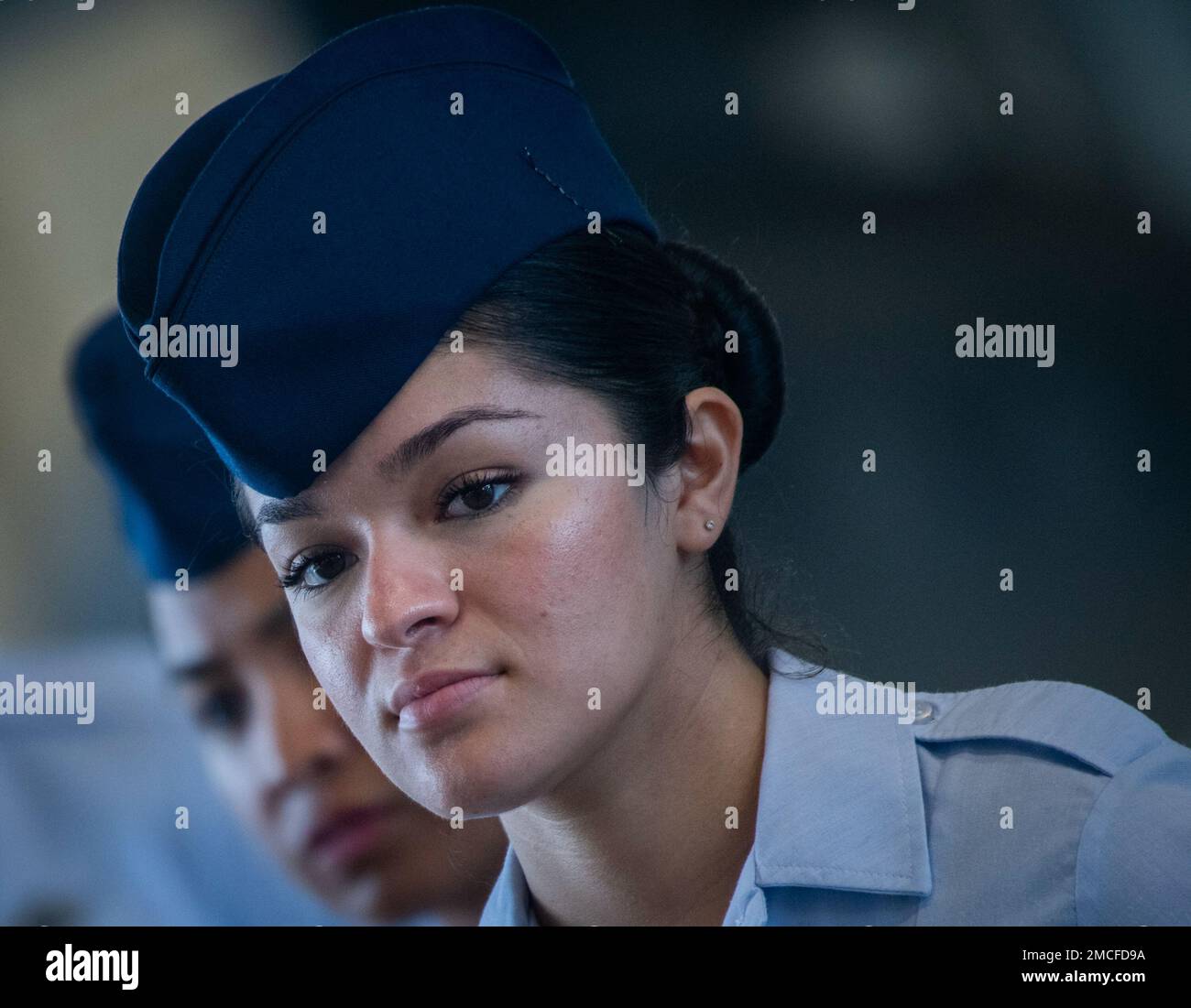 Airman 1st Class Marisa Lopez, 96th Medical Group, stands in formation ...