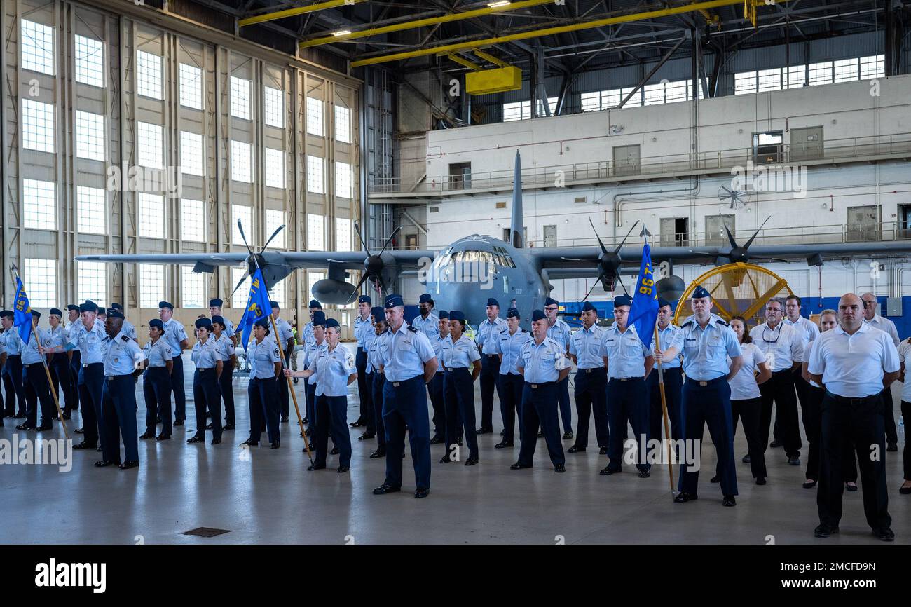 Airmen stand in formation for the 96th Test Wing change of command ...