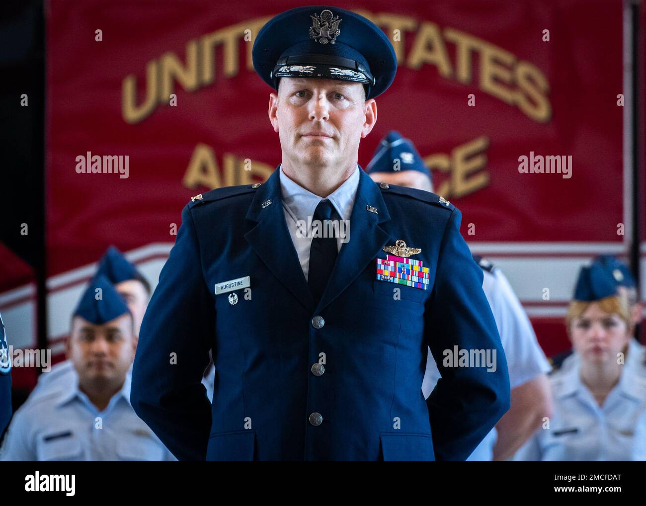 Col. Joseph Augustine, 96th Test Wing vice commander, stands at the ...