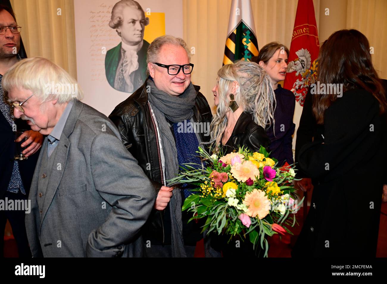 Heinz Rudolf Kunze und Sarah Lesch bei der Preisverleihung des Lessing ...