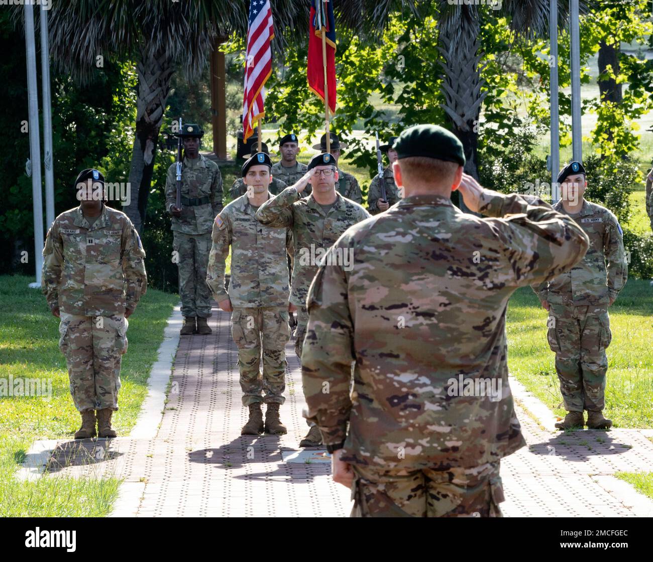 Maj. Erik Miller, brigade executive officer and commander of troops ...