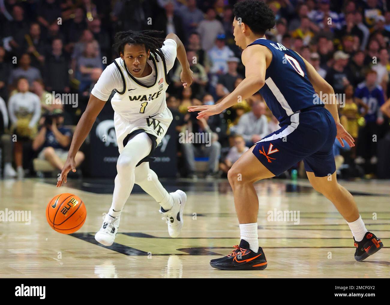 January 21, 2023: Wake Forest University senior Tyree Appleby (1 ...