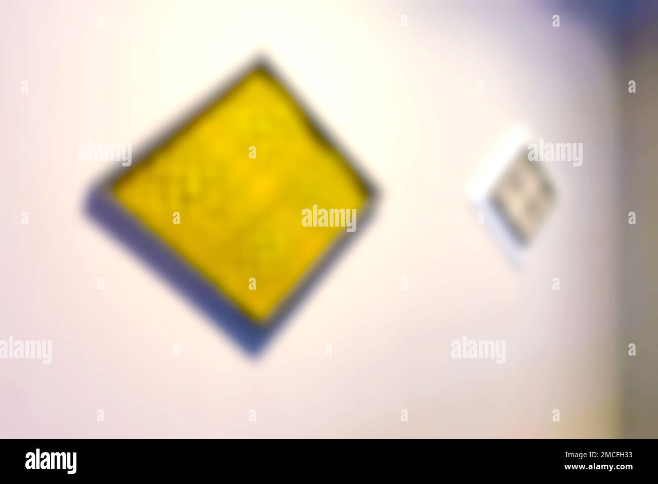 Blurred image of artwork of art exhibition in art gallery Stock Photo ...