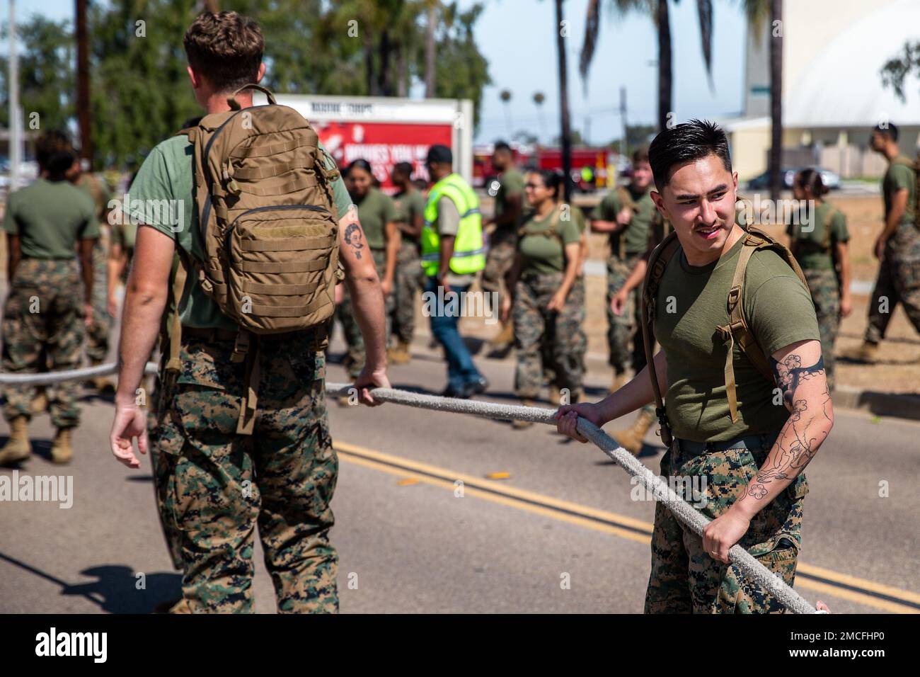 U.S. Marines with Headquarters and Headquarters Squadron, Marine Corps ...