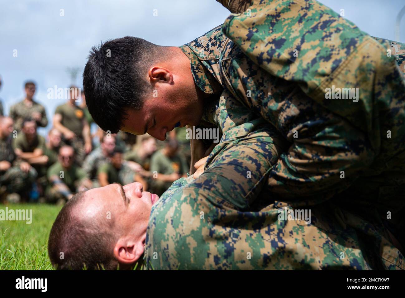 U.S. Marine Corps 1st Lt. Cole Patton (bottom) and 1st Lt. Alexander ...
