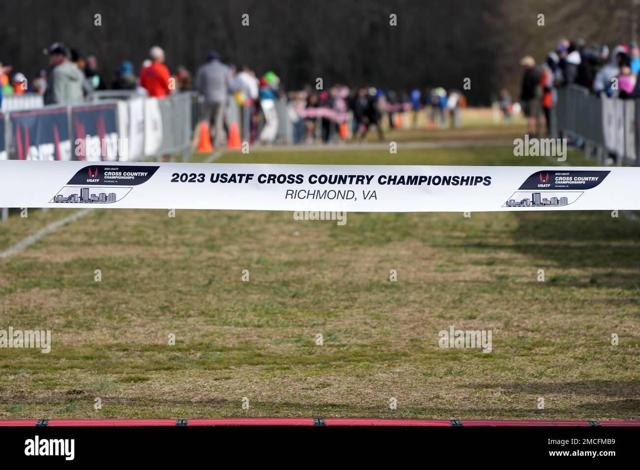 The finish line banner tape at usa cross country championships hi-res ...