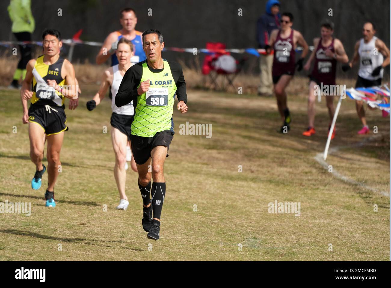 Christian cushing-Murray (530) runs in the Masters Men's race during ...