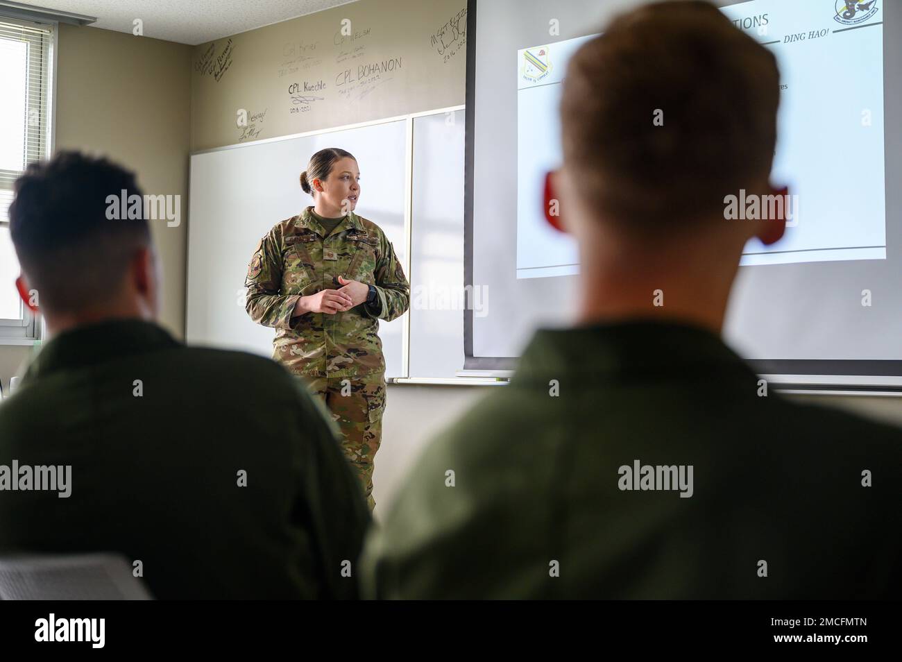 U.S. Air Force Master Sgt. Amanda Cannon, a 356th Expeditionary Fighter ...