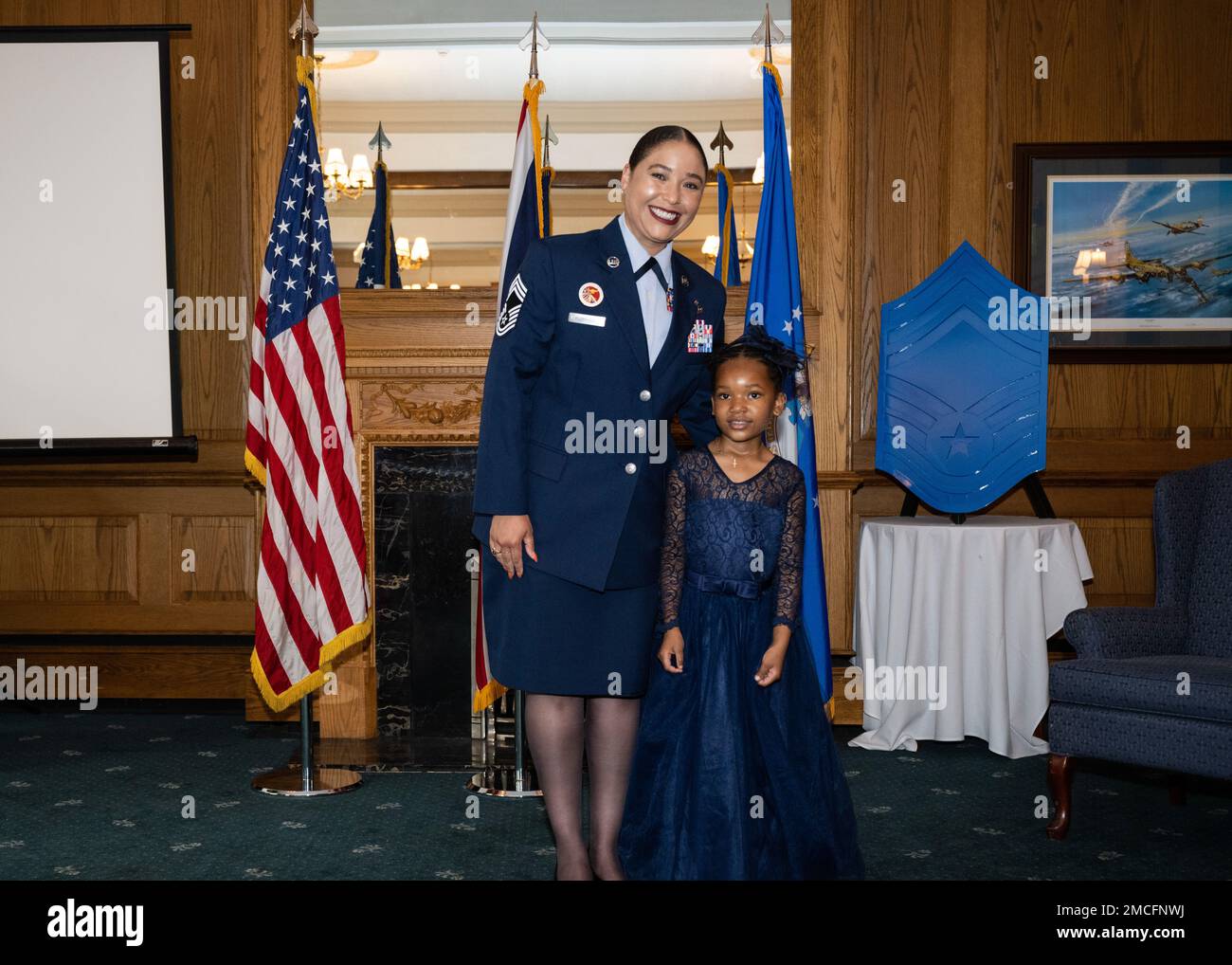U.S. Air Force Chief Master Sgt. Wakisha Humphries, 100th Operations Support Squadron chief host ...
