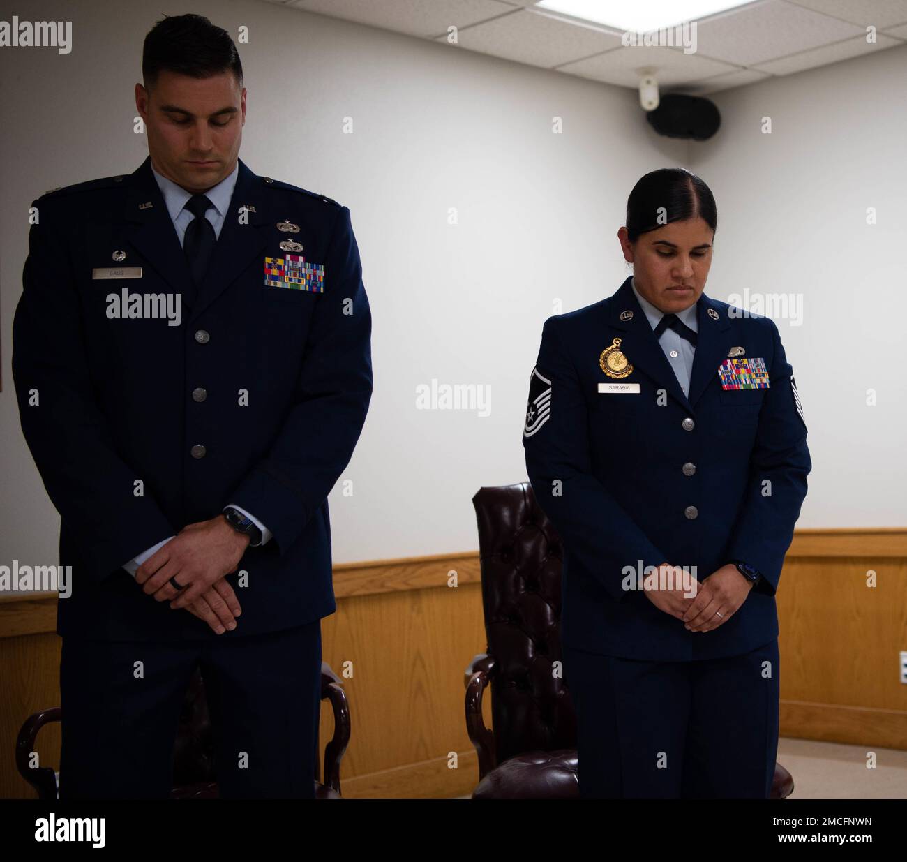 U.S. Air Force Capt. Caleb Gaus, left, the 149th Fighter Wing force ...