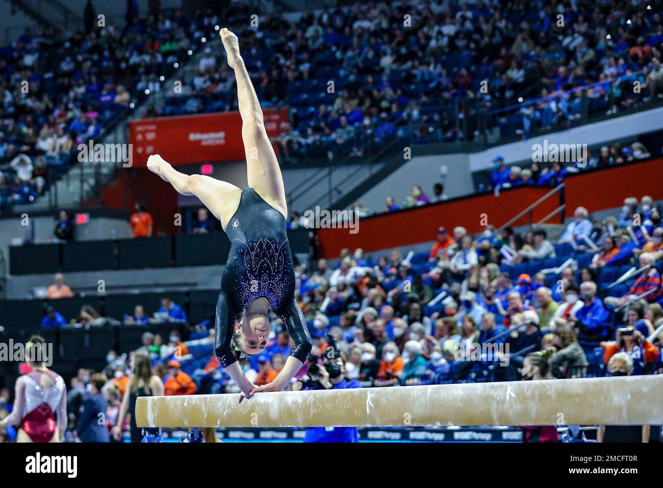 Florida's Leah Clapper competes on the balance beam during an NCAA ...
