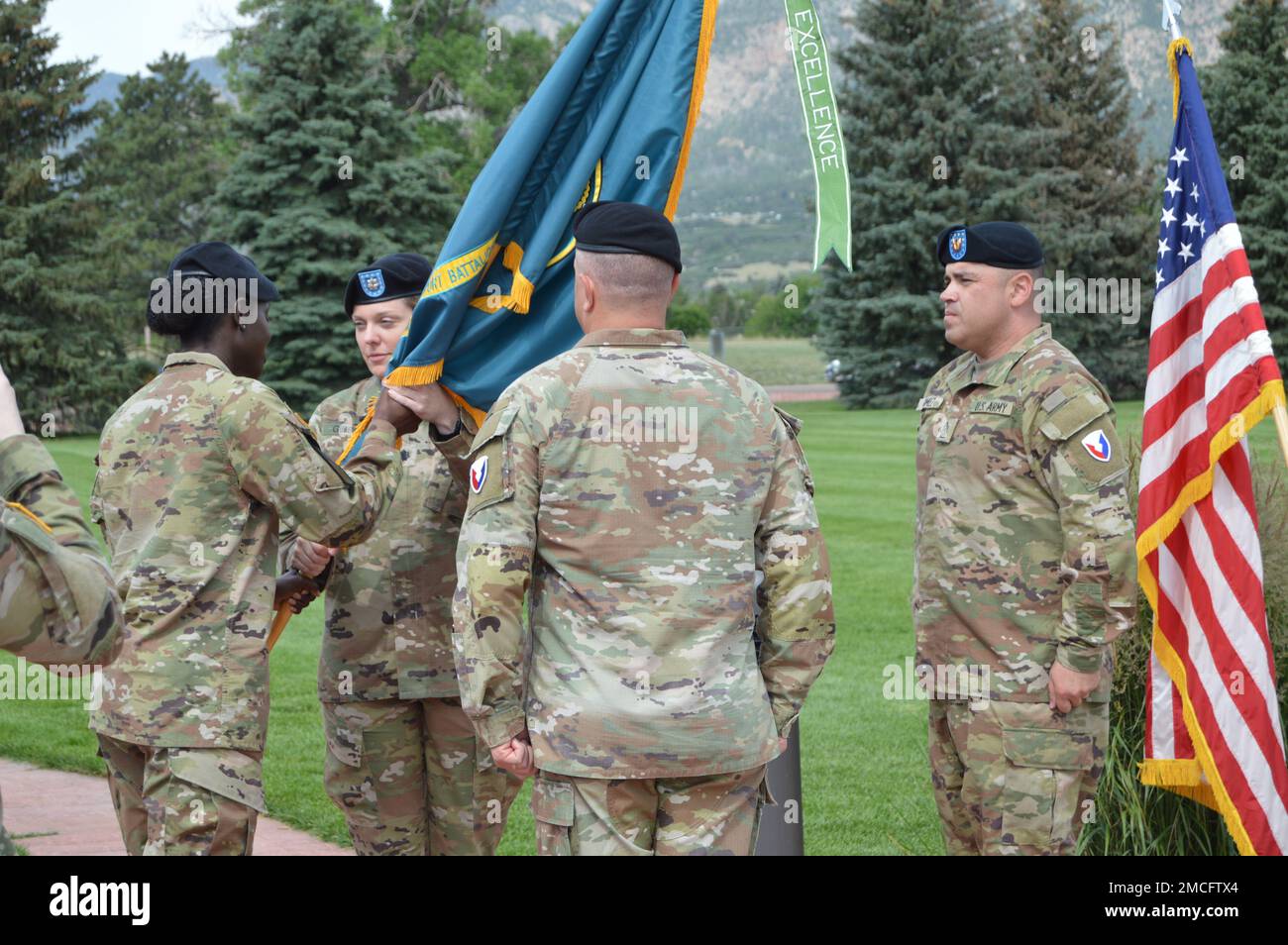 FORT CARSON, Colo. — Lt. Col. Sarah Gilbert, center left, commander ...