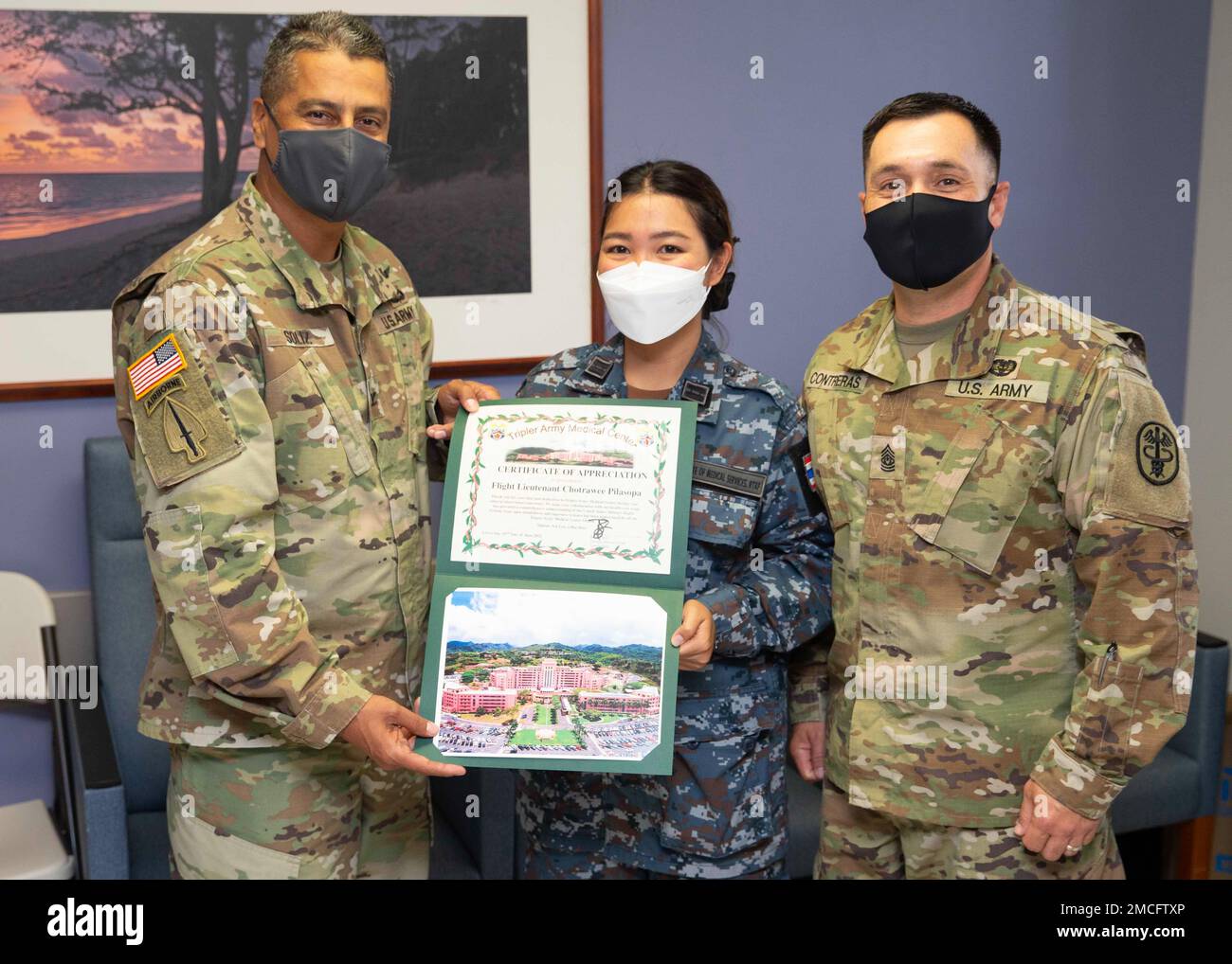 During a small ceremony June 30, TAMC Leaders, Col. Bill Soliz and ...