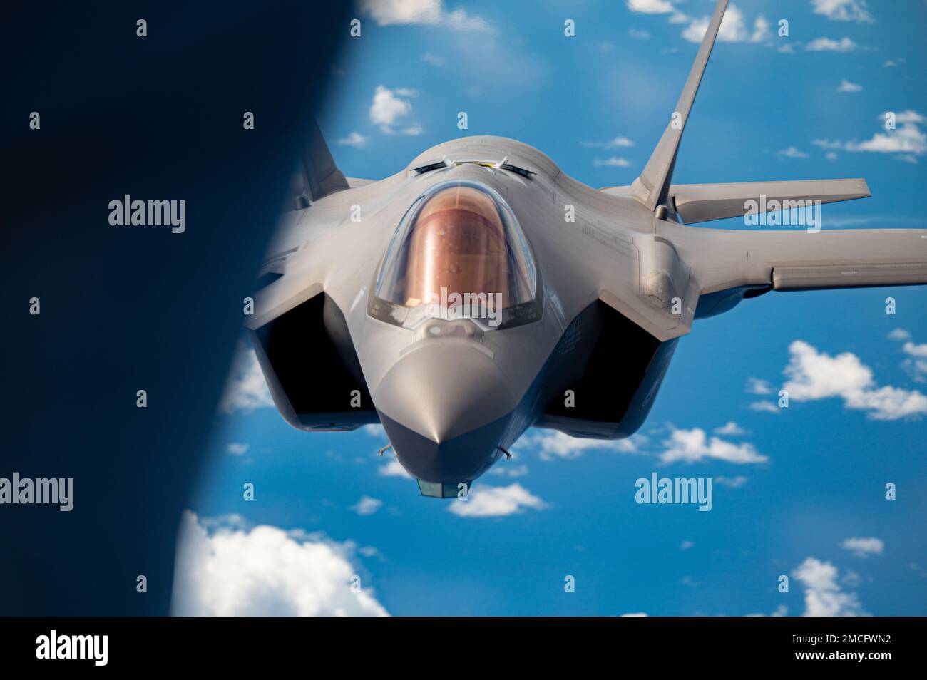 A U.S. Air Force F-35A Lightning II aircraft assigned to the 421st Fighter Squadron, Hill Air ...