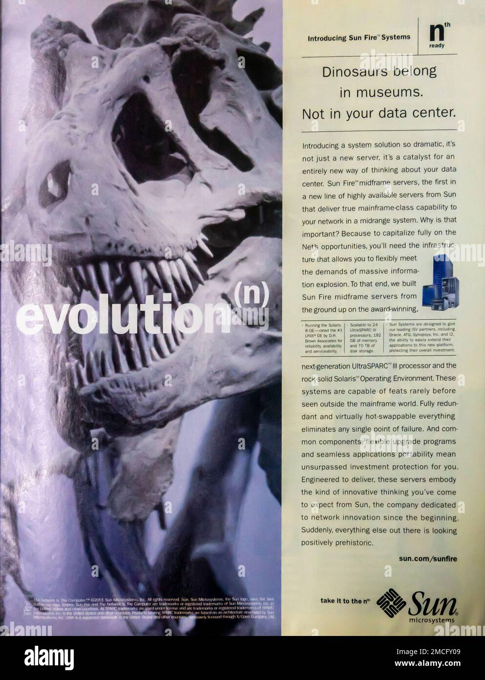SUN fire midframe servers microsystems advert in TIME magazine ...