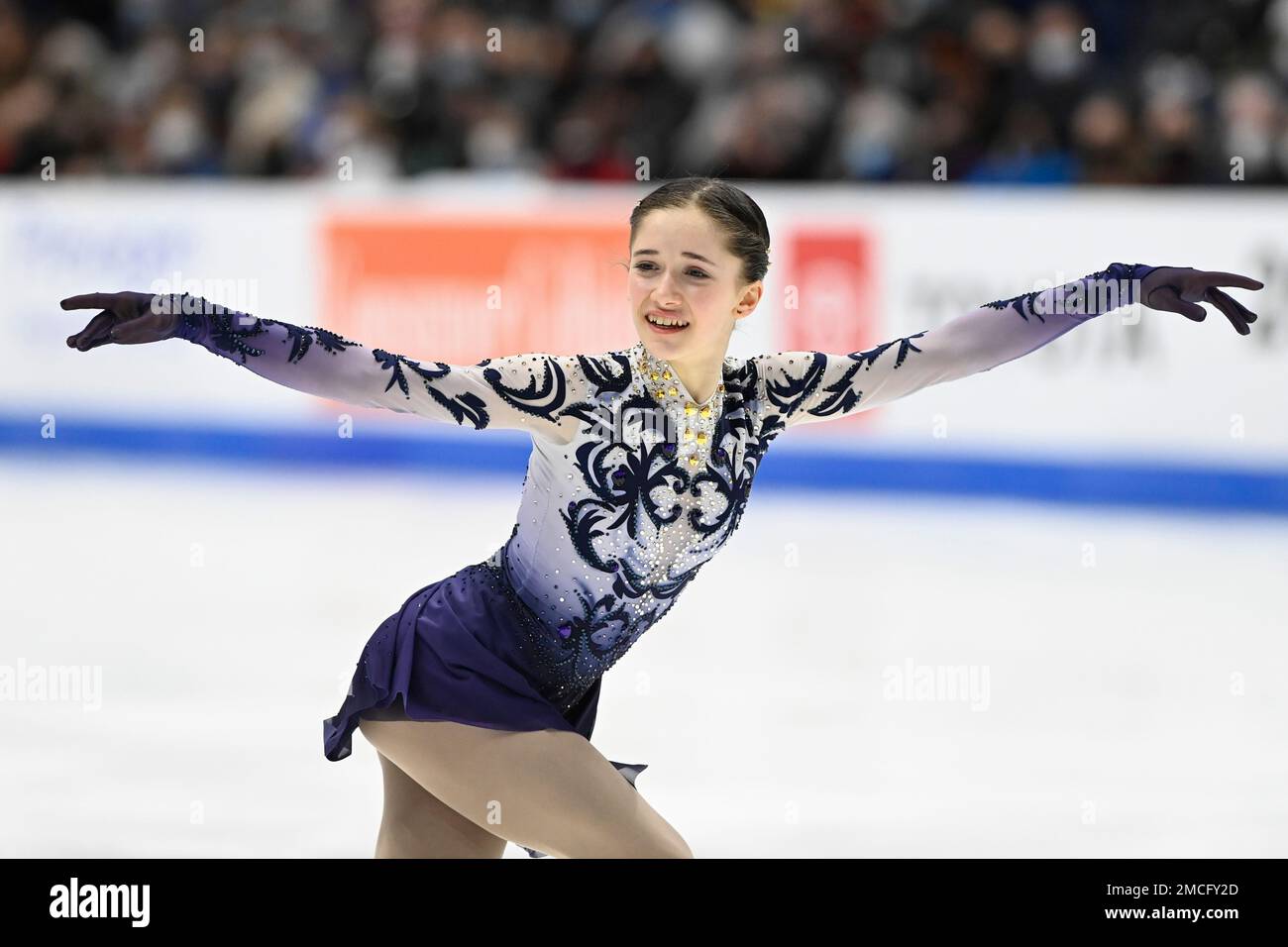 Isabeau Levito competes in the women's free skate program during the U ...