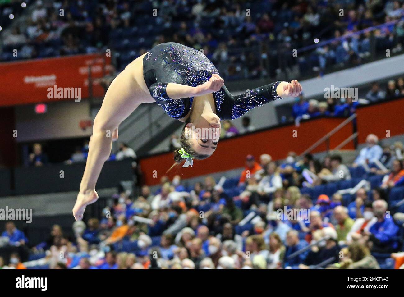 Florida's Leah Clapper competes on the balance beam during an NCAA ...