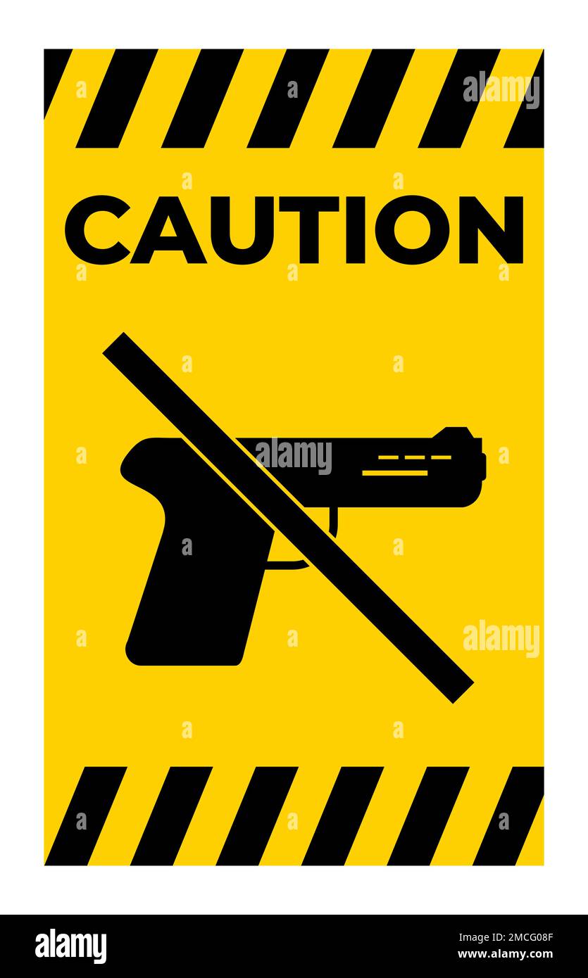 Prohibition sign guns, No guns sign On White Background Stock Vector ...