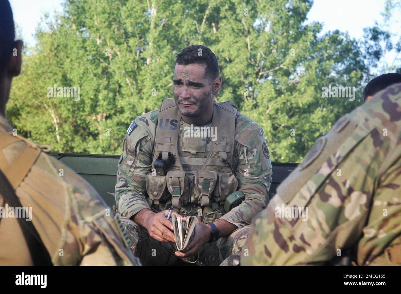 U.S. Army Sgt. 1st Class Edwin Caba, a platoon sergeant assigned to ...
