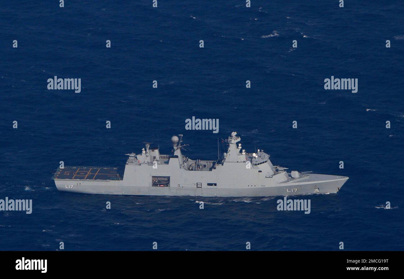 FILE - The Danish warship Esbern Snare is seen from above in the sea ...