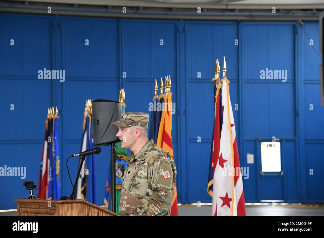 Lt. Col. Jared W. Snawder, outgoing Commander, 39th Signal Strategic ...