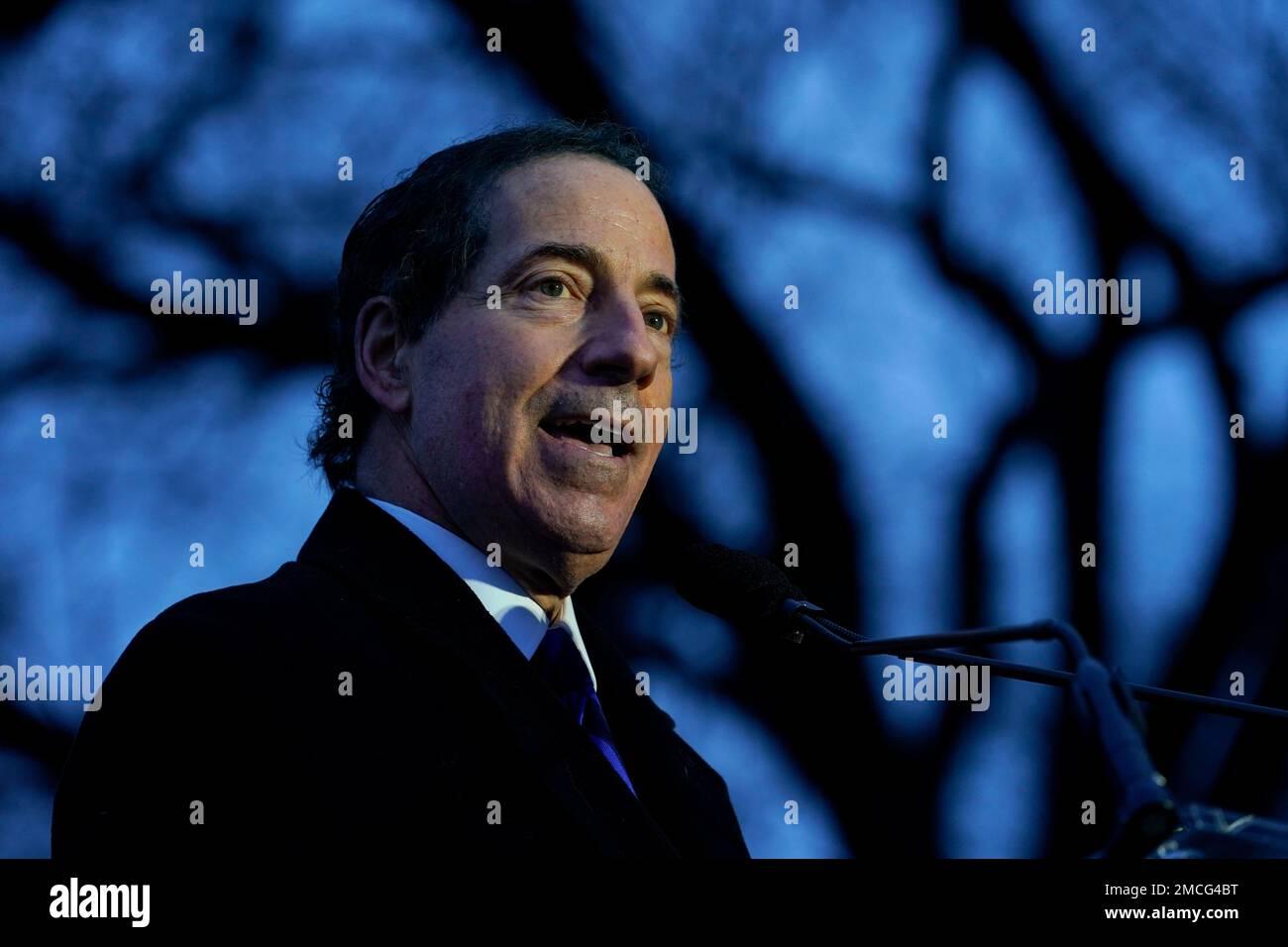 Sen. Jamie Raskin, D-Md., speaks during a candlelight vigil Thursday ...