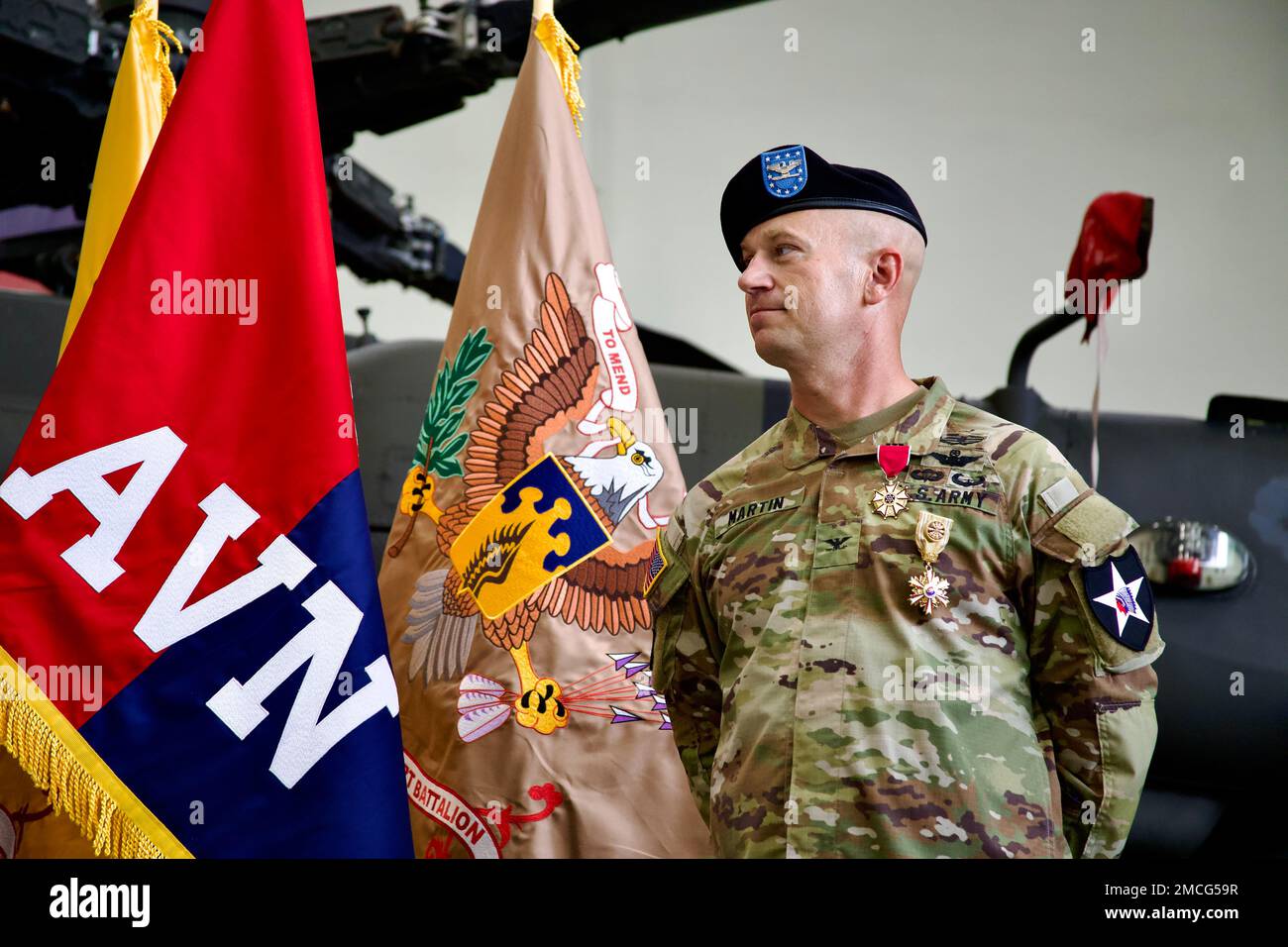 Col. Aaron Martin, outgoing Commander of the 2nd Combat Aviation ...