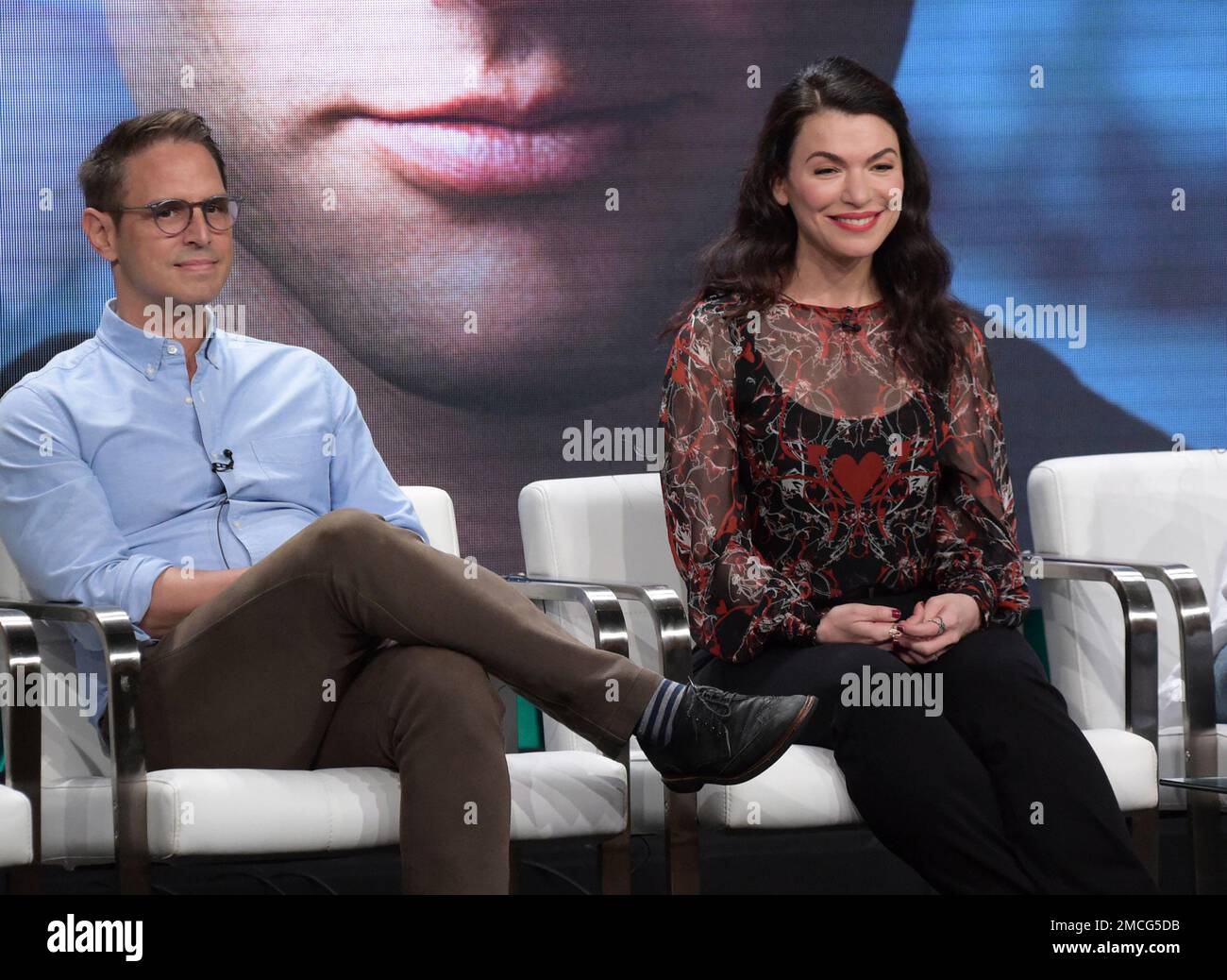 FILE - Executive producer/co-creators Greg Berlanti, left, and Sera ...