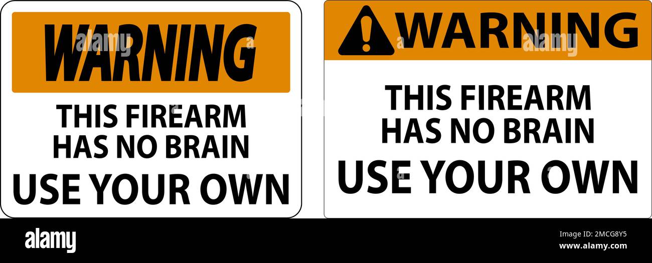 Gun owner warning sign hi-res stock photography and images - Alamy