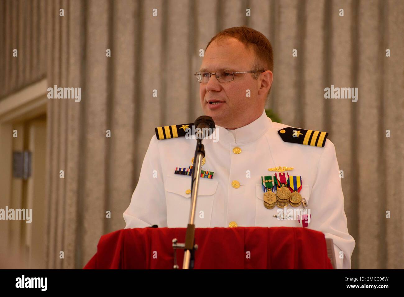KINGS BAY, Ga. (July 1, 2022) Cmdr. Darrell Brown, outgoing commanding ...