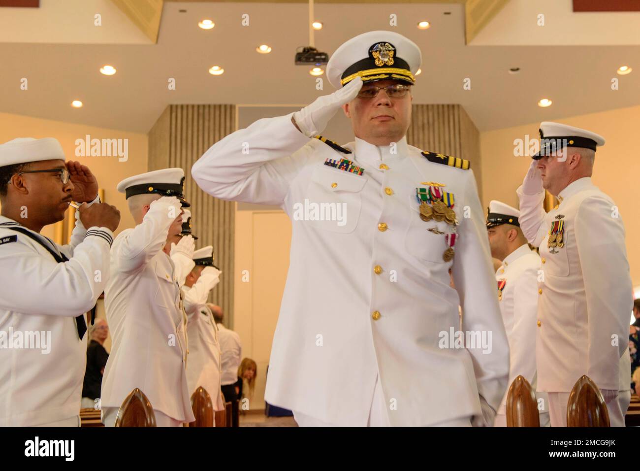 KINGS BAY, Ga. (July 1, 2022) Cmdr. Darrell Brown, outgoing commanding ...