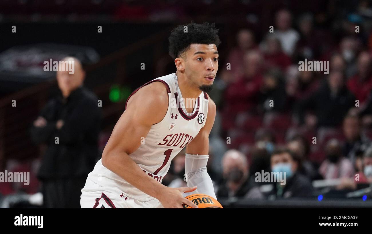 South Carolina guard Jacobi Wright runs the offense during the first ...