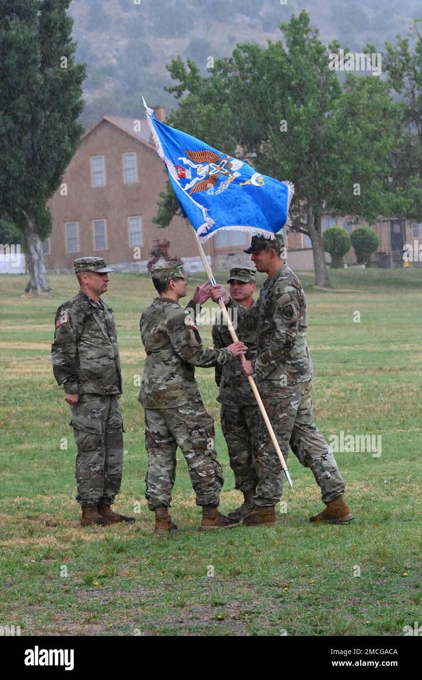 Lt. Col. Adam Forrest, 305th Military Intelligence Battalion commander ...