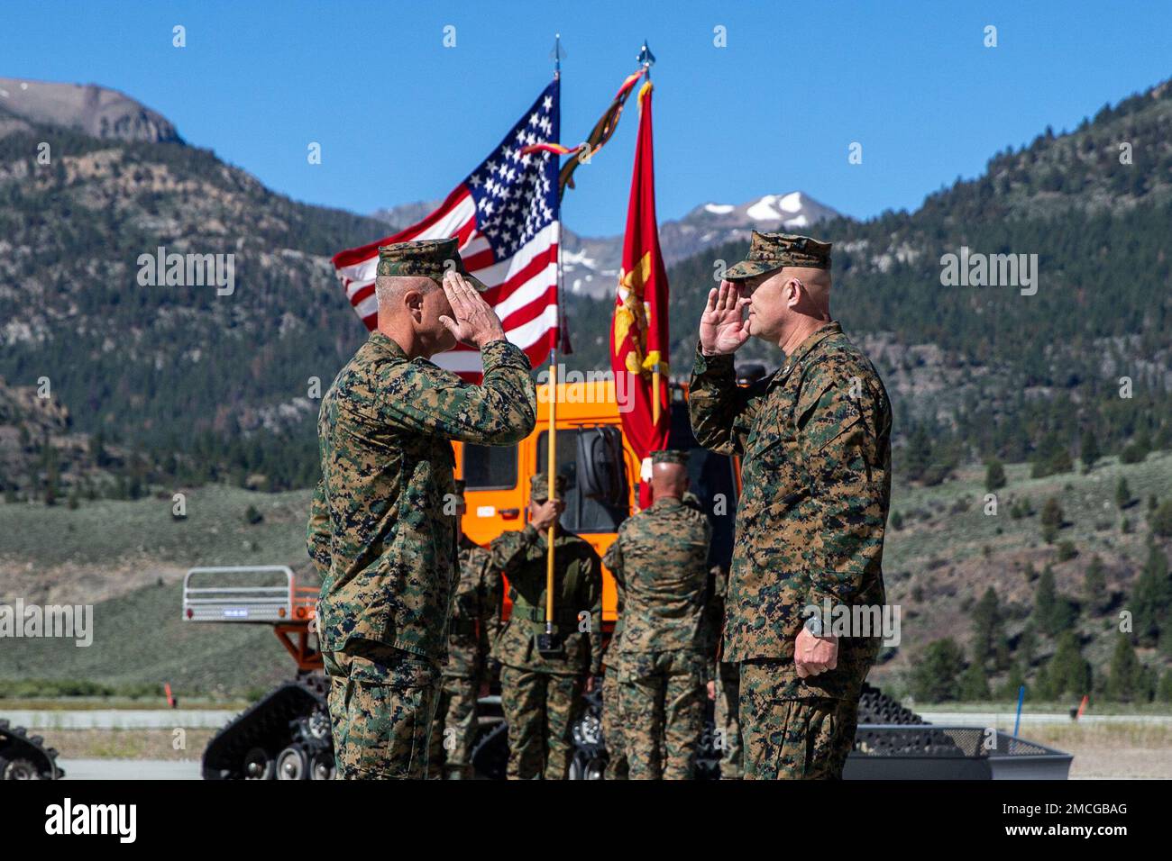 U.S. Marine Corps Col. Daniel Wittnam, outbound commanding officer ...
