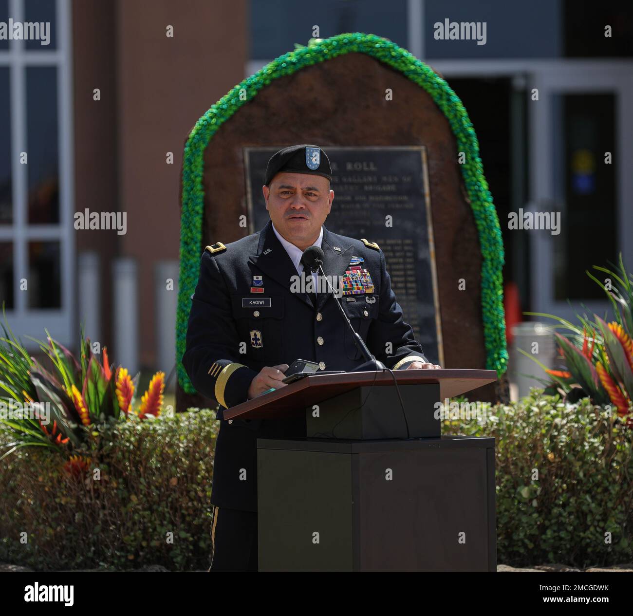 Hawaii Army National Guard Brig. Gen. Moses Kaoiwi Jr., director of ...