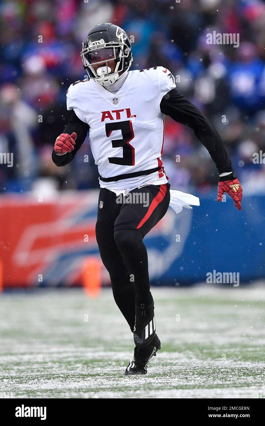 Atlanta Falcons linebacker Mykal Walker runs during the first half of ...