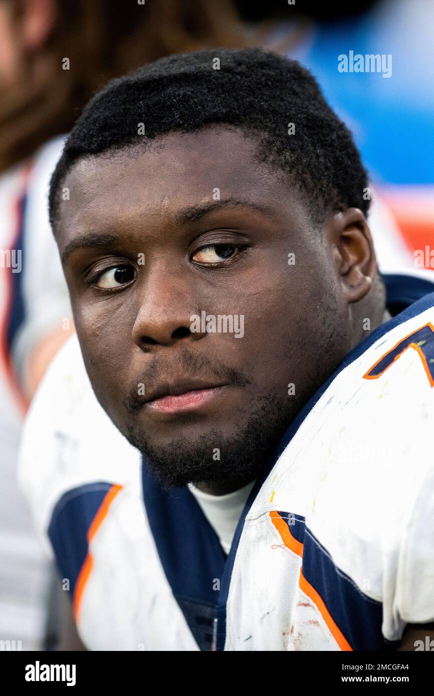 Denver Broncos center Lloyd Cushenberry (79) during an NFL football ...