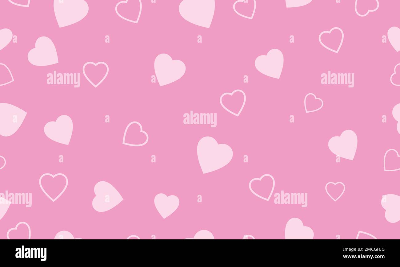 Pink hearts seamless pattern valentines day background for wrapping ...
