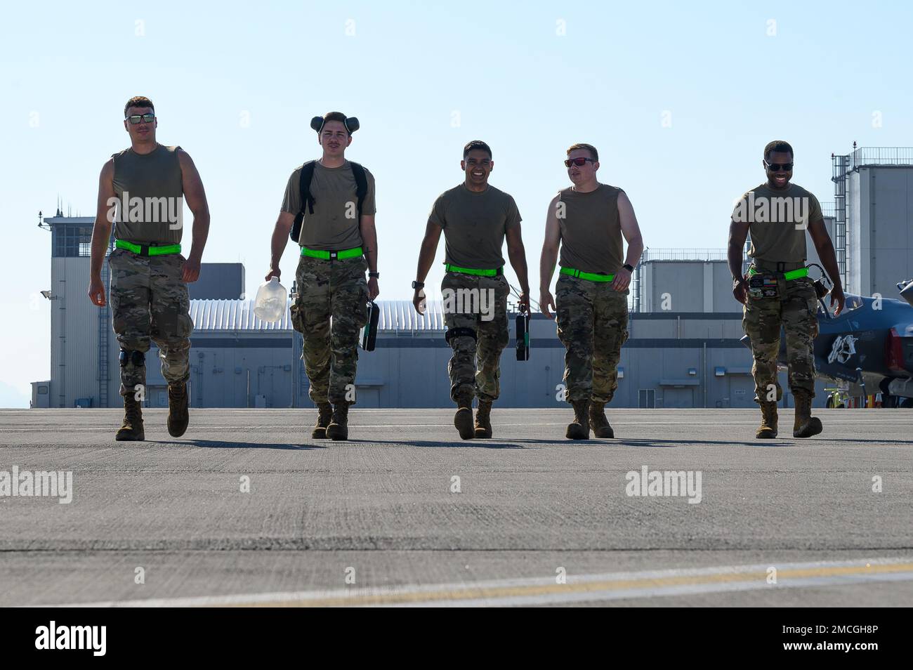 U.S. Airmen assigned to the 356th Expeditionary Fighter Squadron, 354th ...