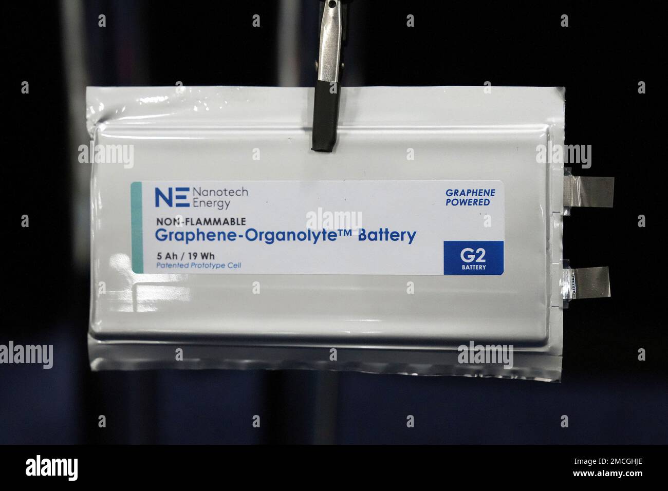 The Graphene-Organolyte Battery is on display at the Nanotech Energy ...