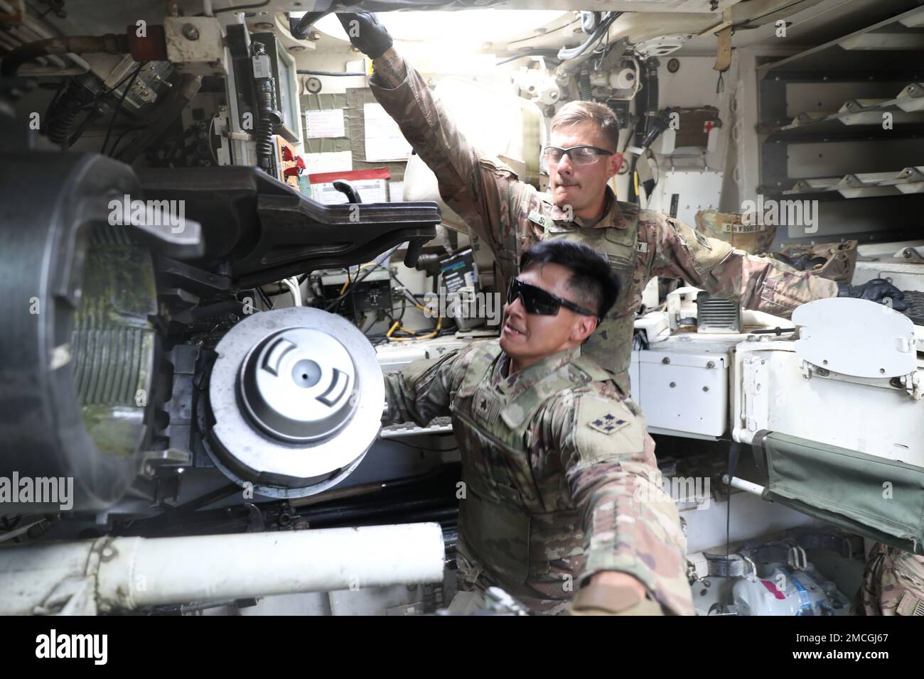 U.S. Army Sgt. Eric Segura, and U.S. Army Sgt. Chrystian Shaner, both ...