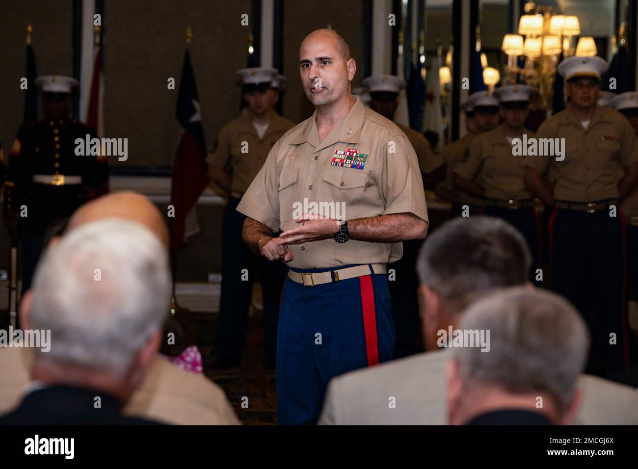 U.S. Marine Corps Col. Jason A. Borovies, the commanding officer of 4th Marine Corps District ...