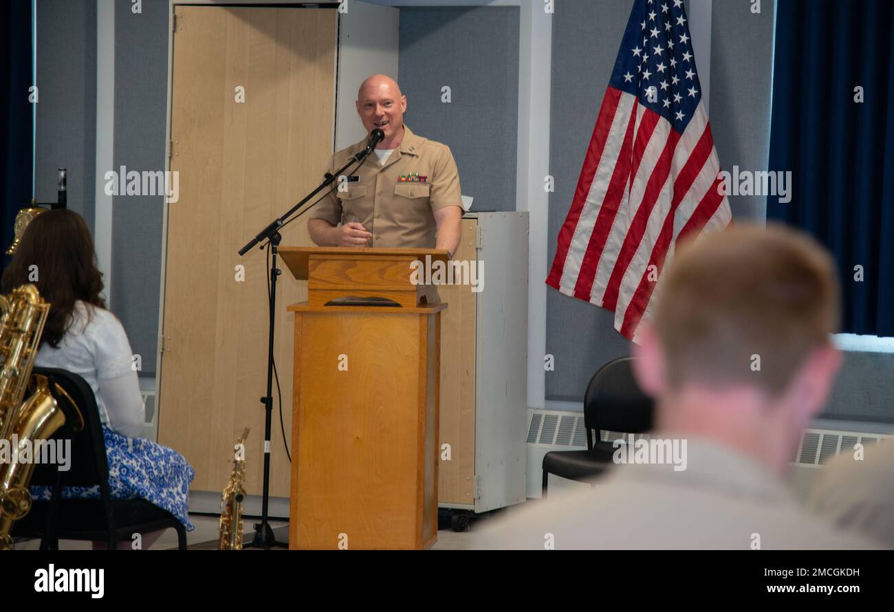 NEWPORT, R.I. (July 1, 2022) Lt. Matt Shea, director, Navy Band ...