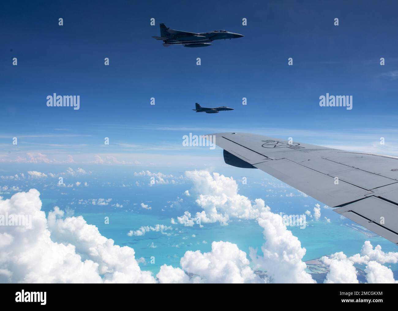 U.S. Air Force F-15C Eagles from the 159th Fighter Wing, Louisiana Air ...