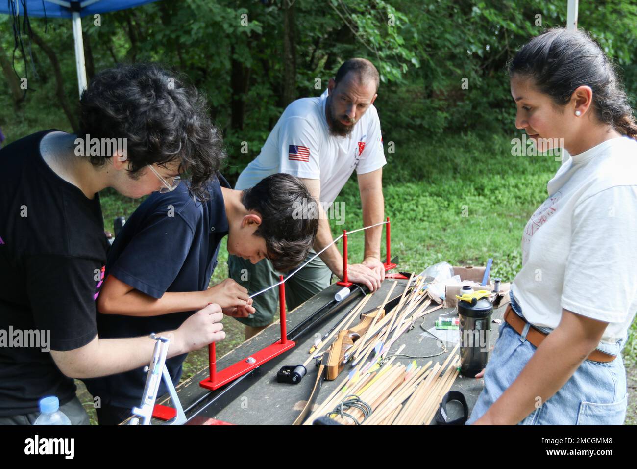 Chris Berry (top left), Scout Master for Troop 81-B from Daegu, and 1st ...