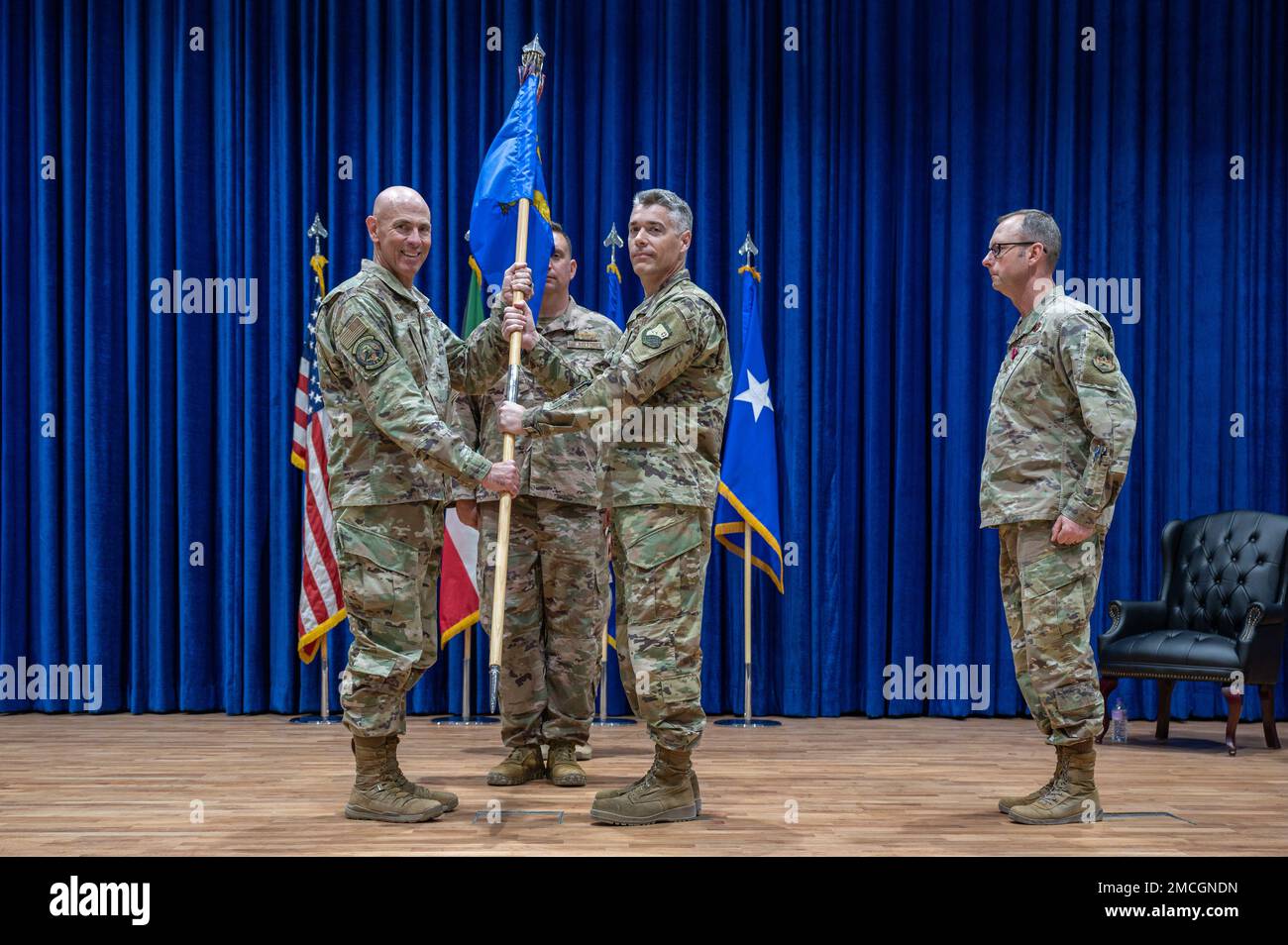 U.S. Air Force Col. George M. Buch Jr., right, incoming commander ...
