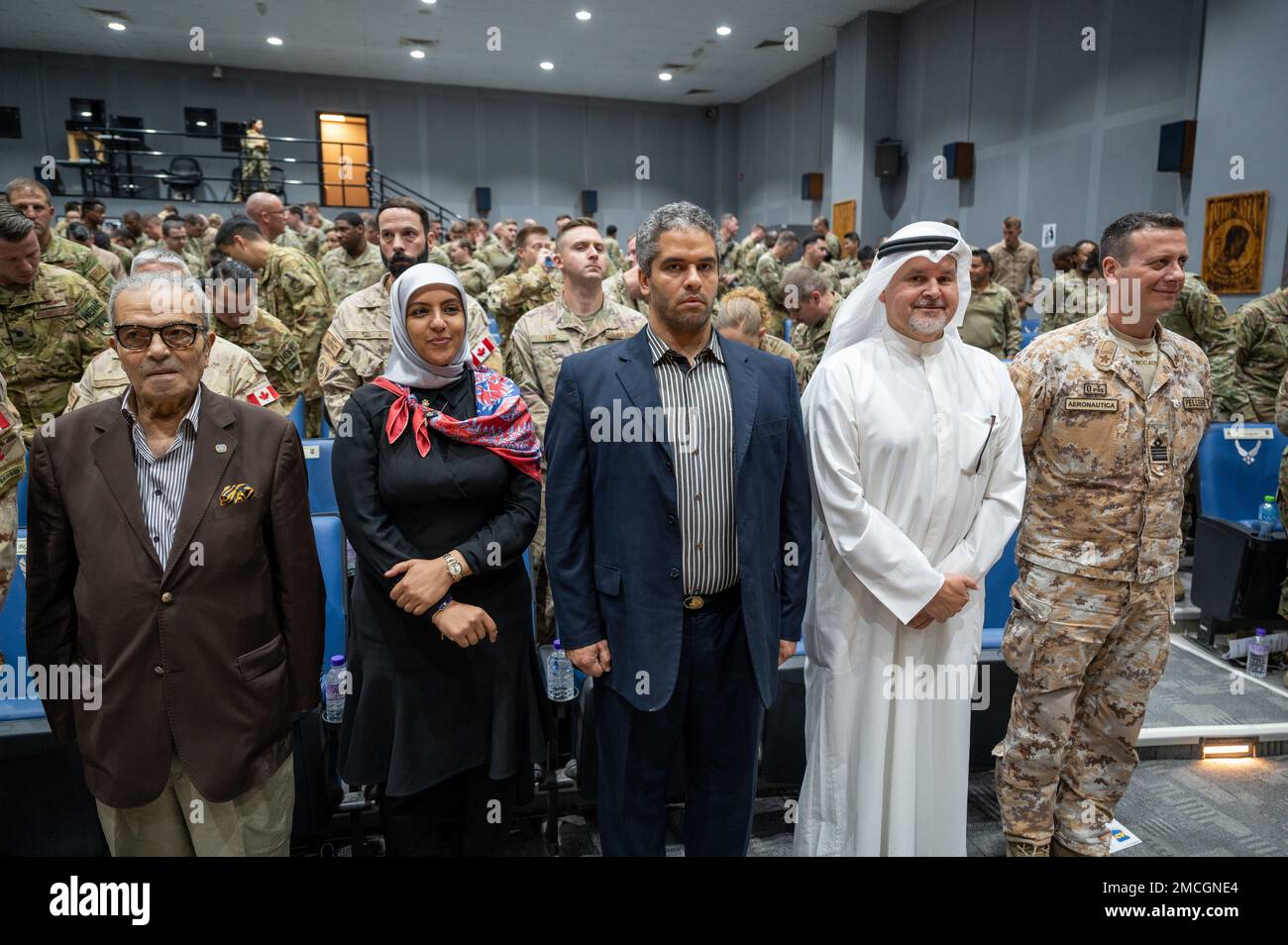 From left, Kuwaiti Air Force retired Gen. Ahmed Azmi, Dr. Rania Azmi ...