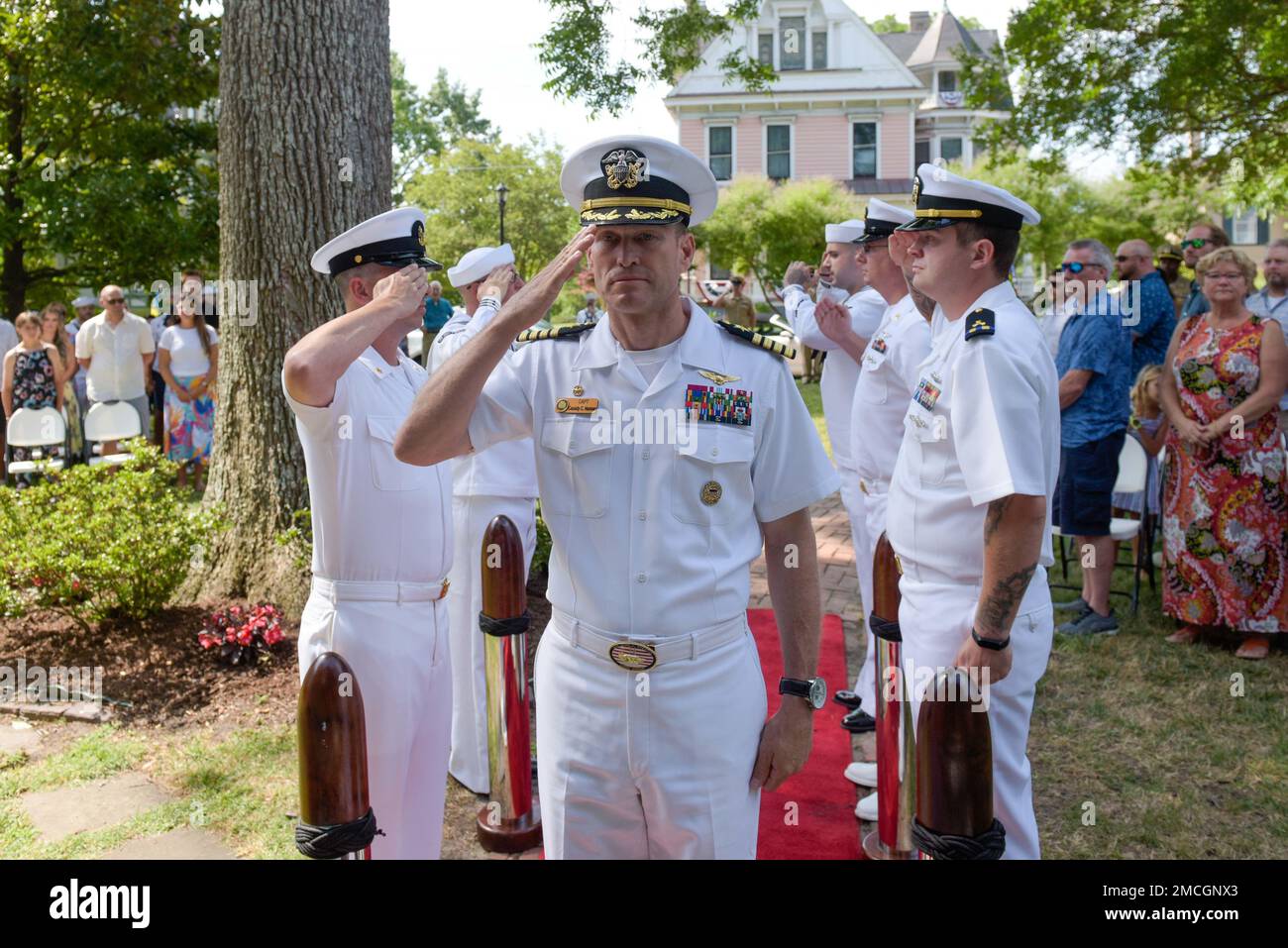 U.S. Navy Capt. Cassidy Norman, commanding officer of the aircraft ...