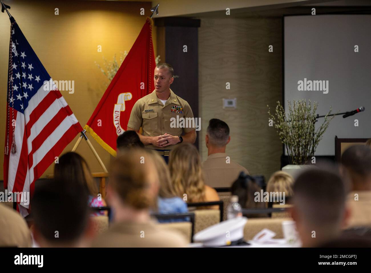 U.S. Marine Corps Maj. Vincent L. Thompson, the outgoing commanding ...