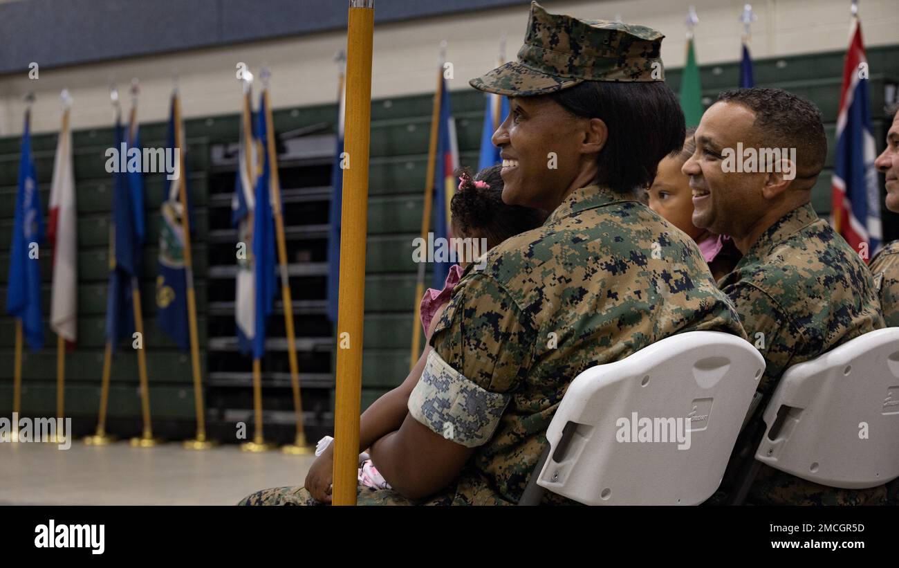 U.S. Marine Corps Lt. Col. NaTasha M. Everly, outgoing commanding ...